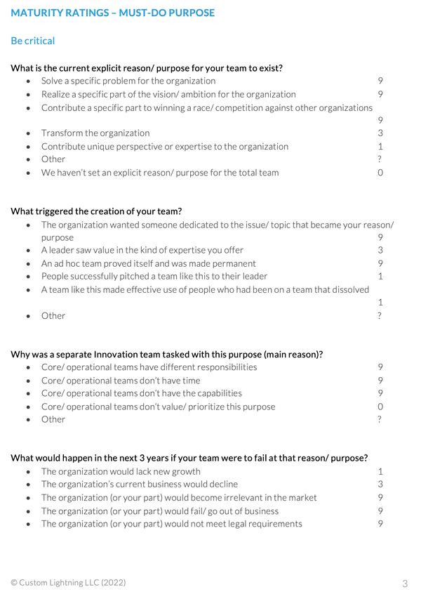 [How to] Creating a robust innovation maturity model